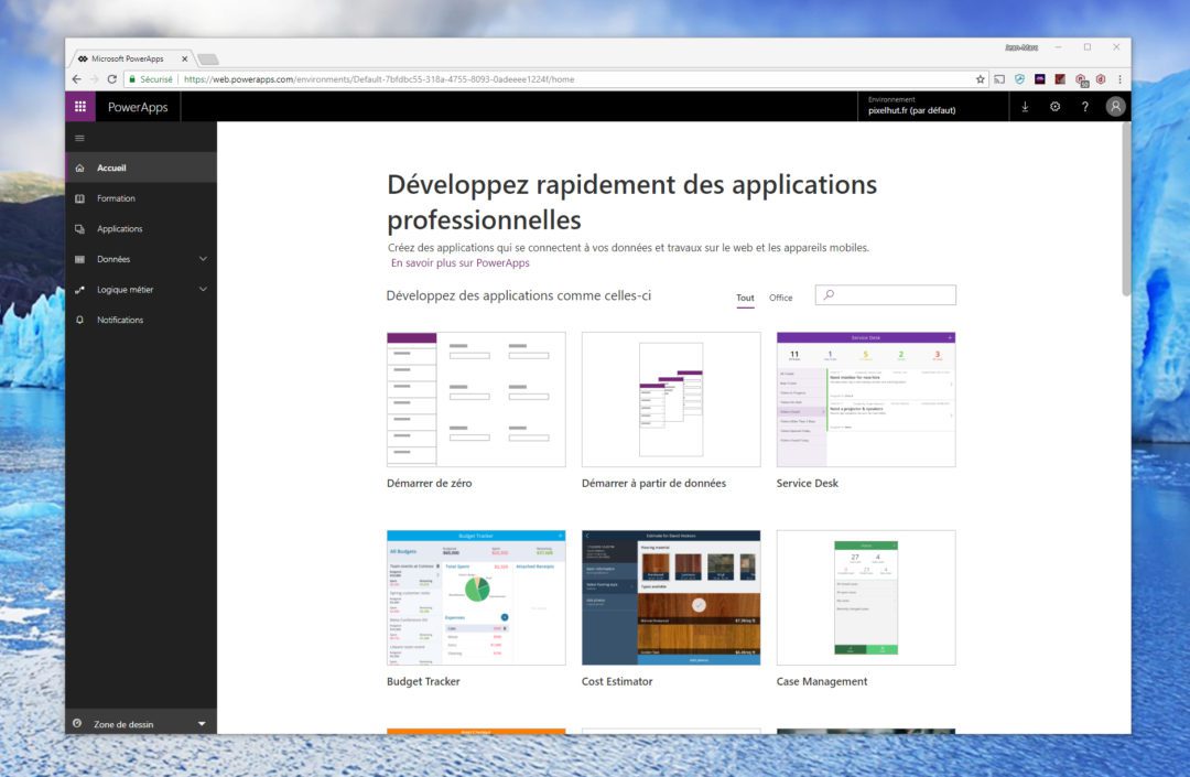 Powerapps : créez une application à partir de vos données